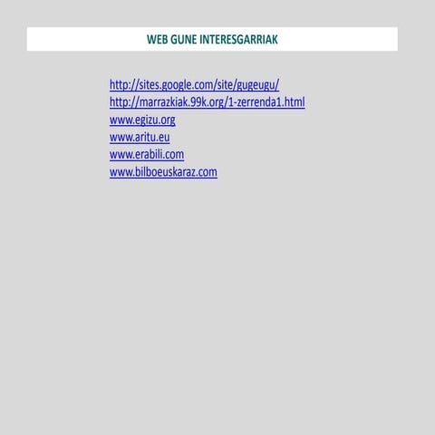 Web gune interesgarriak | PPT