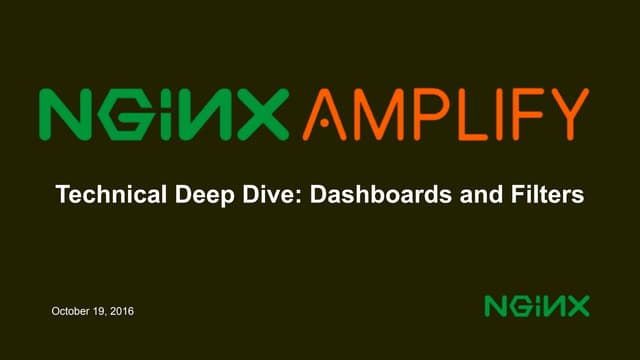 Nginx Amplify Monitoring Nginx With Advanced Filters And Custom Dashboards Ppt
