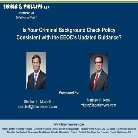 Is Your Criminal Background Check Policy Consistent with the EEOC's ...