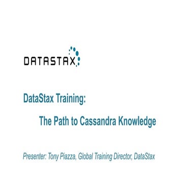 Webinar Datastax Training Everything You Need To Become A Cassandra