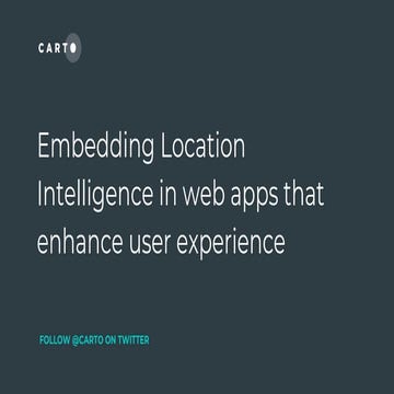 Embedding Location Intelligence in Web Apps that Enhance User ...
