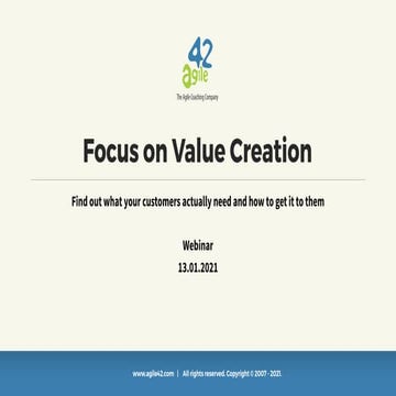 Focus on Value Creation | PDF