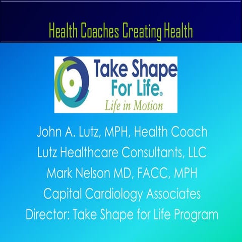 How to Become a Take Shape for Life Health Coach | PPT | Heart and ...