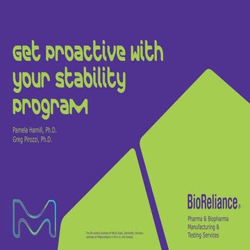 Get Proactive With Your Stability Program | PDF