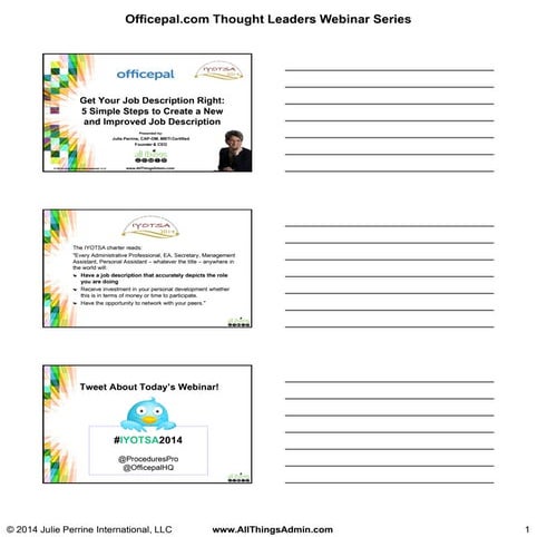 Officepal Webinar Handouts: Get Your Job Description Right | PDF ...