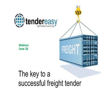 Webinar - Key to a successful freight tender | PDF