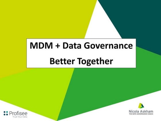 The, What, Why, & How of MDM in Digital Business Transformation Slideshare | PPTX | Databases ...