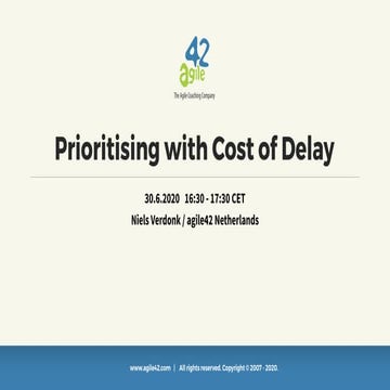 Webinar: Prioritising with cost of delay | PDF