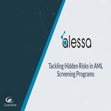 Tackling Hidden Risks in AML Sanctions Screening Programs | PPT