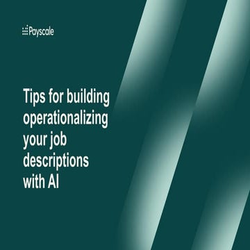 Webinar - Tips for building and operationalizing your job descriptions ...