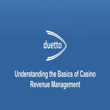 Webinar - Understanding the Basics of Casino Revenue Management | PPTX