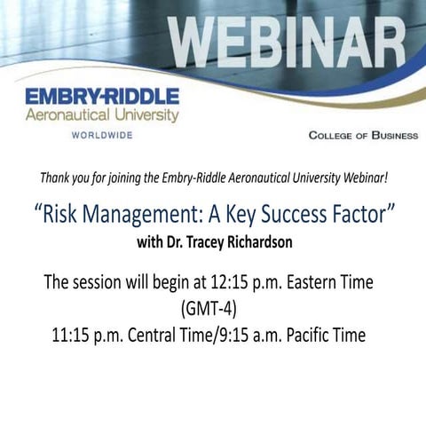 Risk Management: A Key Success Factor | PPTX