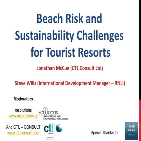 Beach Risk and Sustainability Challenges for Tourist Resorts | PPTX
