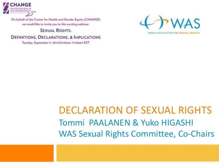 Declaration Of Sexual Rights