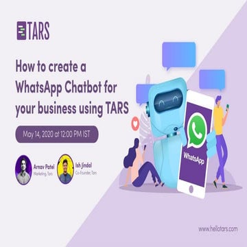 How to create a WhatsApp Chatbot for your business using Tars | PDF