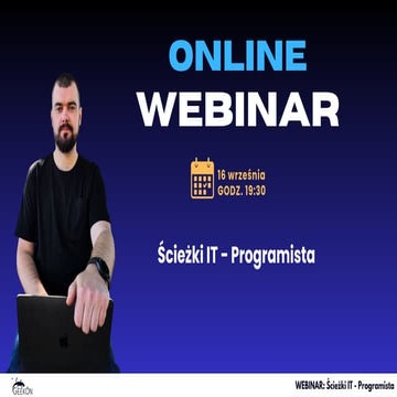 Darmowy webinar Ścieżki IT - Programista | PDF