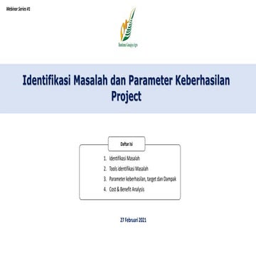 Identifikasi Masalah & Parameter Keberhasilan dalam Project | PDF