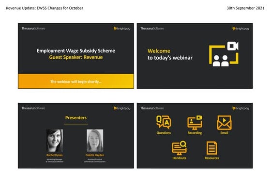 Employment Wage Subsidy Scheme EWSS | Guest Speaker Revenue | PPT