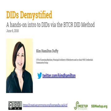 DIDs Demystified: A hands-on intro to DIDs via the Bitcoin Reference ...