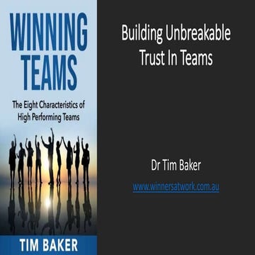 Building Unbreakable Trust In Teams | PPTX