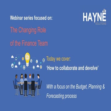 How to collaborate and devolve in the BP&F process - Financial ...