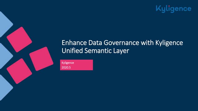 Enhance Data Governance With Kyligence Unified Semantic Layer Ppt