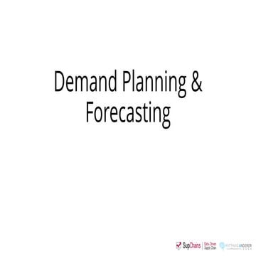 Webinar Demandplanning Forecasting Pdf