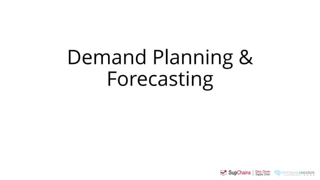 Webinar Demandplanning Forecasting Pdf