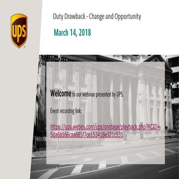 Duty Drawback - Change and Opportunity | PDF