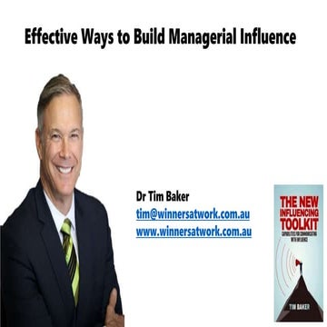 Effective Ways to Build Managerial Influence | PPT