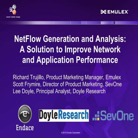 Using NetFlow to Improve Network Visibility and Application Performance | PPTX | Computer ...