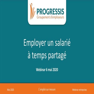 Webinar entreprises Progressis 6 mai 2020 | PPT
