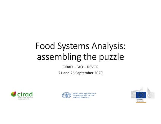 Sustainable Food Value Chain Development Concepts, framework ...