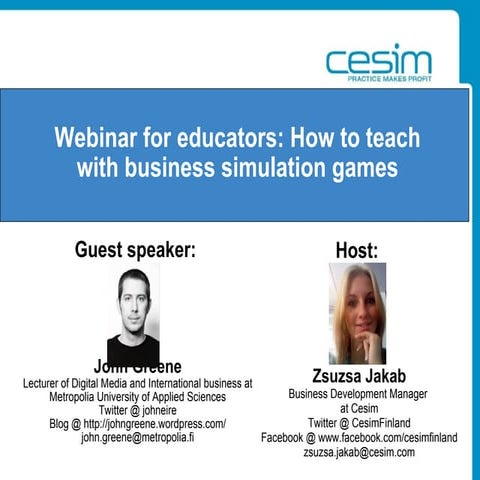 Cesim Hospitality Hotel and Restaurant Management Simulation Game Guide Book | PPTX