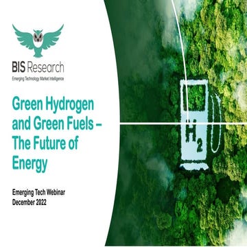 Webinar: Green Hydrogen and Green Fuels – The Future of Energy | PDF
