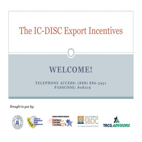 IC-DISC for the Agriculture Industry | PPTX