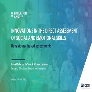 Webinar Innovative assessments for SOcial Emotional Skills | PDF