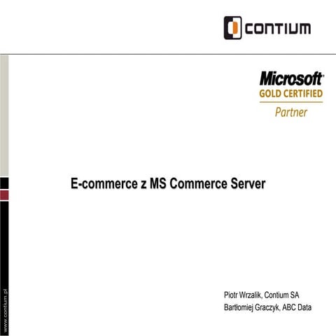 Webinarium: E-commerce Z Microsoft Commerce Server | PDF | Computing ...