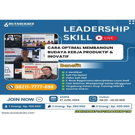 WEBINAR LEADERSHIP - CARA OPTIMAL MEMBANGUN BUDAYA KERJA PRODUKTIF & INOVATIF.pdf