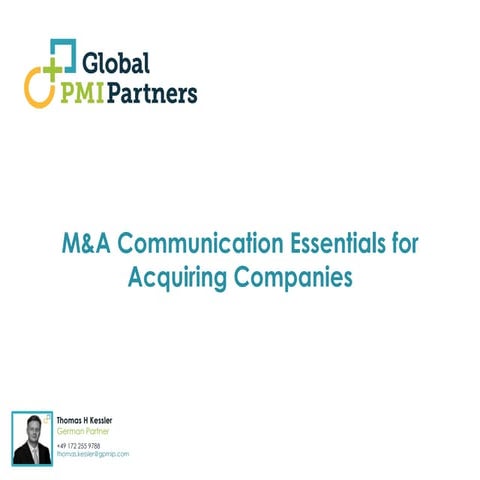 M&A Communication Essentials for Acquiring Companies | PDF