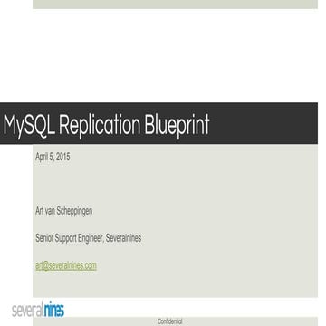 Introducing The Severalnines Mysql© Replication Blueprint Pdf Databases Computer Software