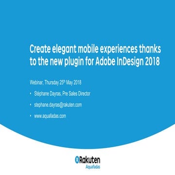 Webinar - Create elegant mobile experiences thanks to the new plugin ...