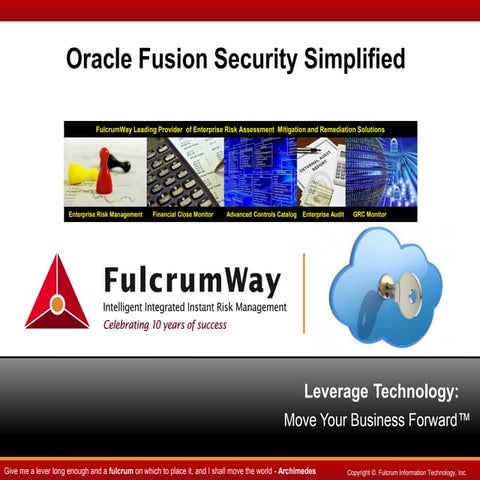 FulcrumWay Webinar - Fusion Security | PDF | Operating Systems ...