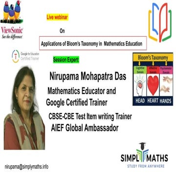 Bloom's Taxonomy.pptx Prepared by Nirupama Mohapatra Das | PPTX