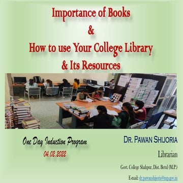 Webinar on importance of books and how to use your college library 04 ...