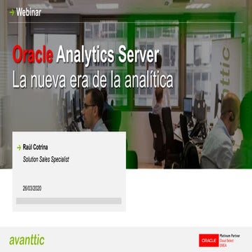 Webinar - Migración Oracle Business Intelligence a Oracle Analytics ...