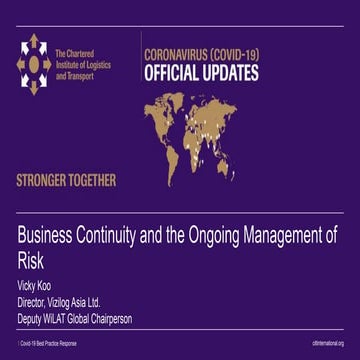 Business Continuity and the Ongoing Management of Risk | PPT