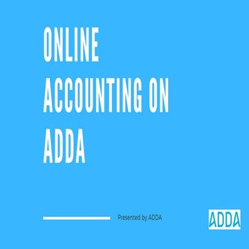 Online Accounting using ADDA | PPT