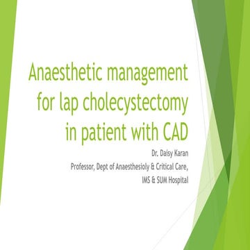 anesthesia in patient a patient with IHD posted for lap cholecystectomy ...