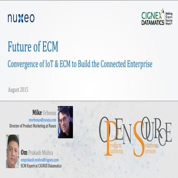 Convergence of Internet of Things and ECM to Build the Connected ...